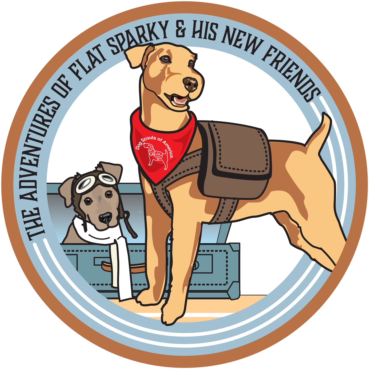 Flat Sparky & His New Friends – Dog Scouts of America