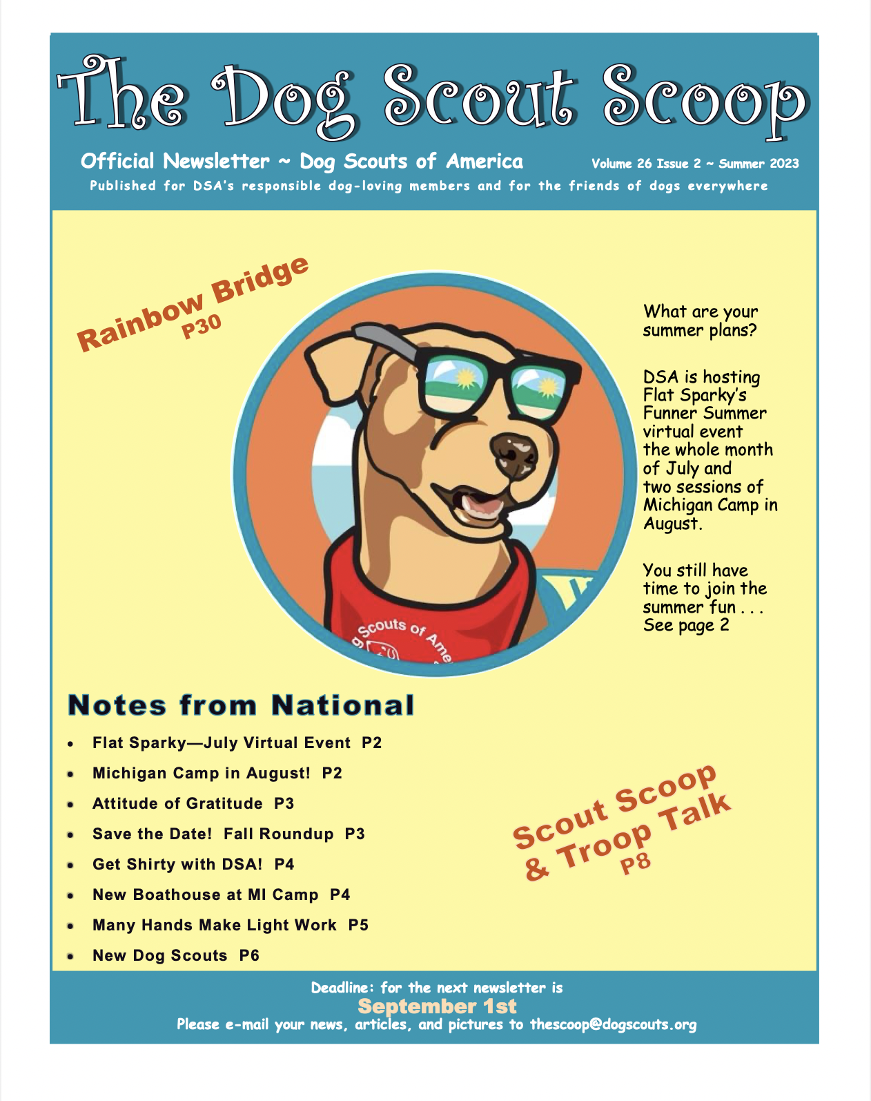 The Dog Scout Scoop Newsletter Summer 2023 – Dog Scouts of America